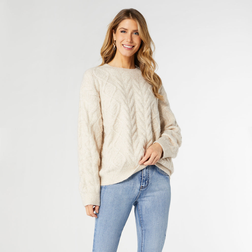 Casper Cable Knit Sweater - Final Sale – COCO + CARMEN