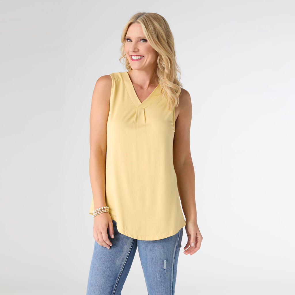 Erin Pleat Back V-Neck Tank – COCO + CARMEN
