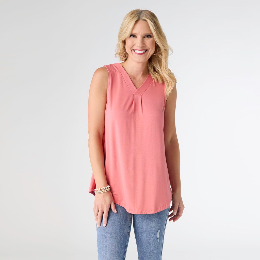 Erin Pleat Back V-Neck Tank – COCO + CARMEN