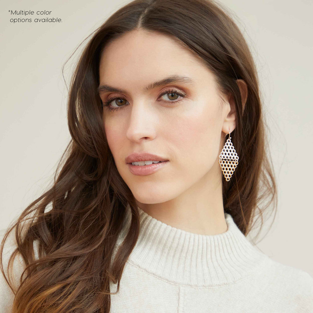 Mixed Metal Textured Diamond Shape Earring - Gunmetal – COCO + CARMEN